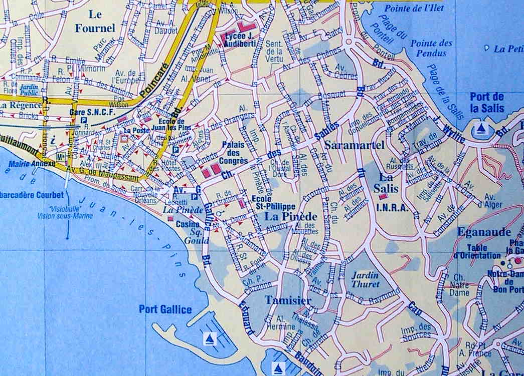 Maps Of Antibes Cap D Antibes And Juan Les Pins