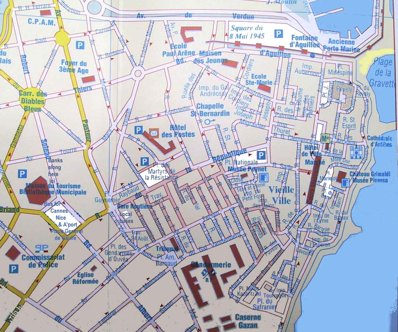 Maps Of Antibes Cap D Antibes And Juan Les Pins