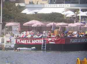 Le Rocher restaurant and Plage on the Garoupe Beach for those who don't ...
